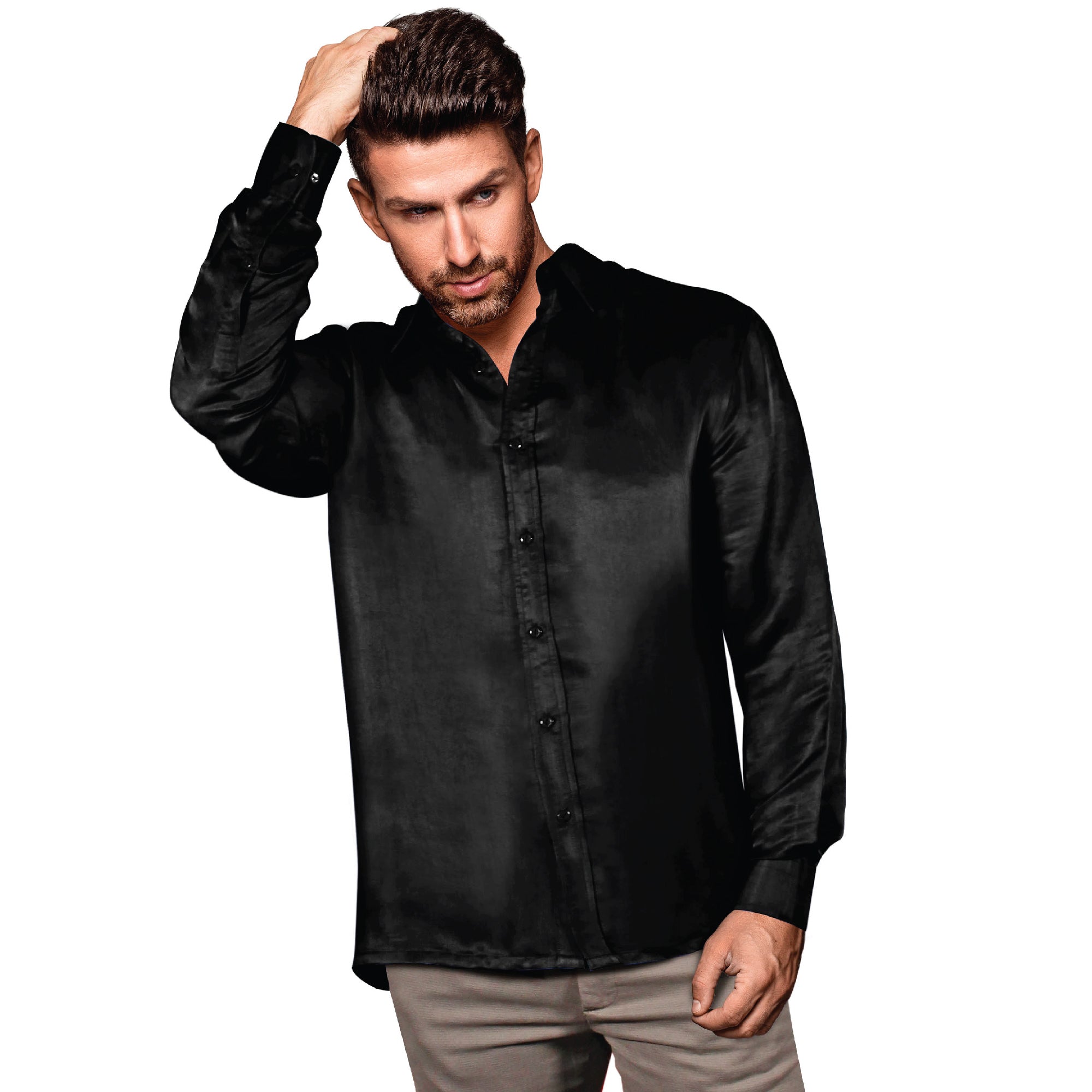 Luxury Artisan Silk Shirt For Men - Washable Natural Mulberry Silk ...