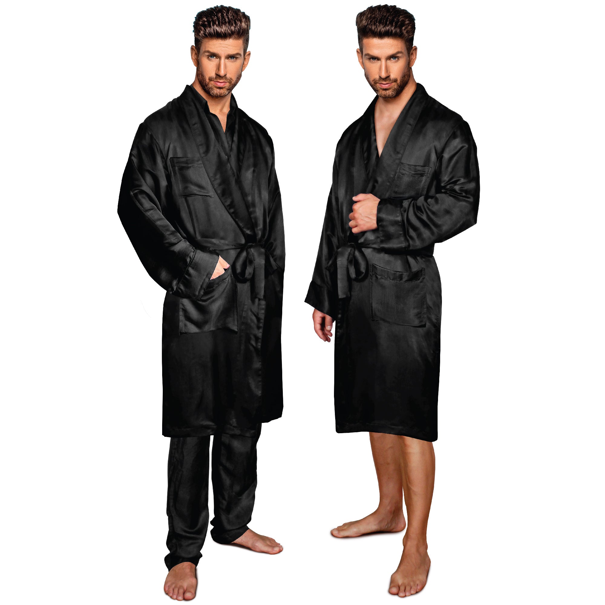 Luxury Artisan Silk Robes For Men, Washable Natural Mulberry Silk ...