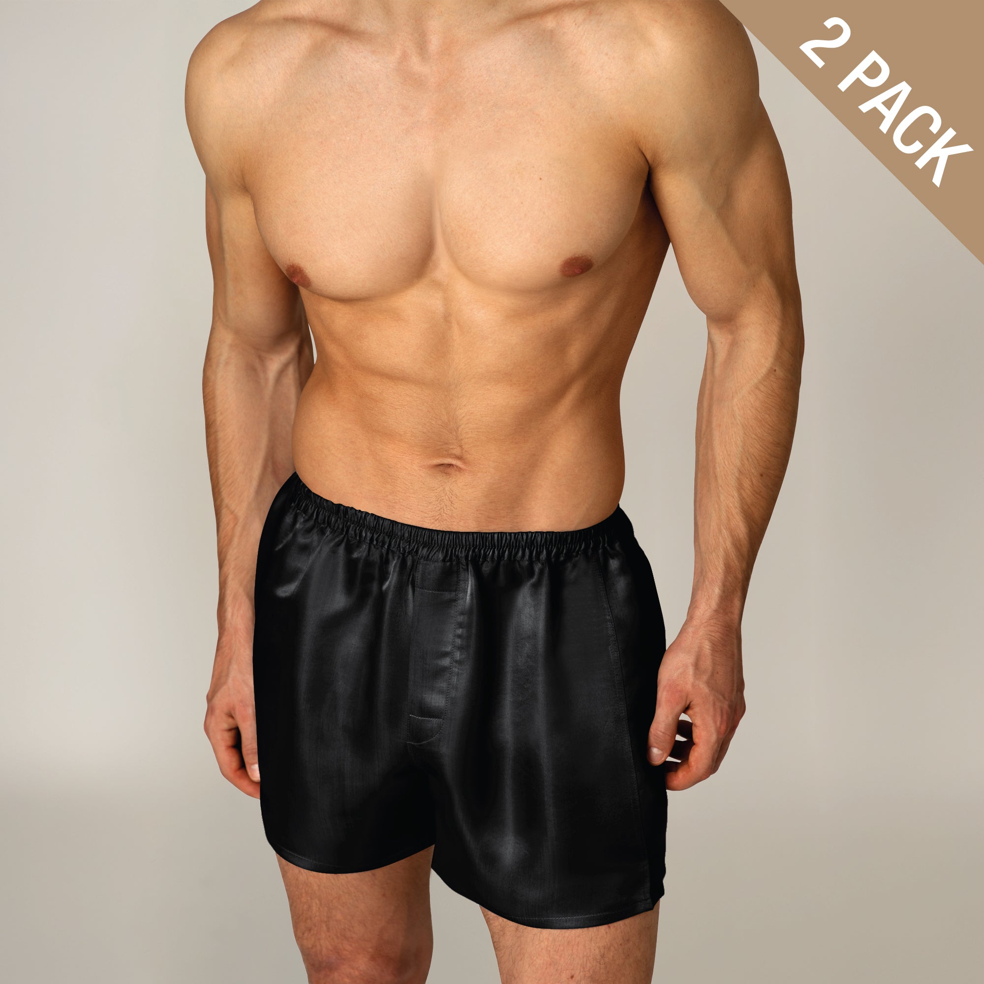 Luxury Artisan Silk Boxers for Men 2 Pack, Tagless, Washable Natural ...